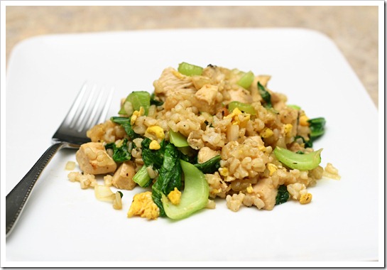 Proceed with Caution: Chicken Fried Rice with Bok Choy